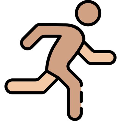 running man generic outline color icon
