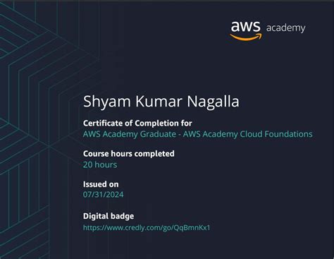 Completed Aws Course On Cloud Computing Skills Shyam Kumar Nagalla Posted On The Topic Linkedin