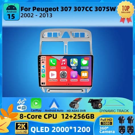 Android 15 Car Radio Carplay For Peugeot 307 307cc 307sw 2002 2013