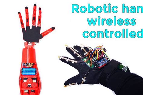 Robotic Hand With Wireless Glove Controlled Nrf24l01 Arduino Arduino Robot Arm Arduino