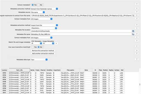 Cellprofiler Issue Matching Metadata From Csv File With Metadata From Filenames Usage