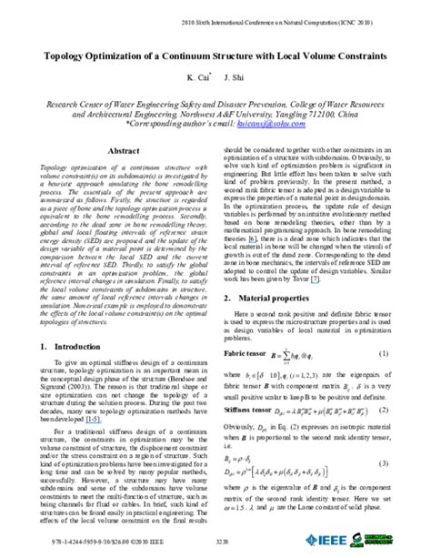Pdf Topology Optimization Of Continuum Structures With Local Stress Constraints