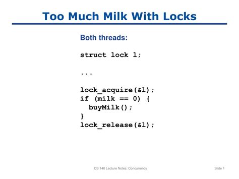 Ppt Too Much Milk With Locks Powerpoint Presentation Free Download