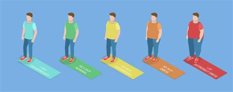 Premium Vector D Isometric Flat Vector Illustration Of Body Mass Index Bmi Classification Chart