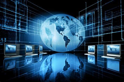 World Map With Binary Code Generative Ai Stock Illustration