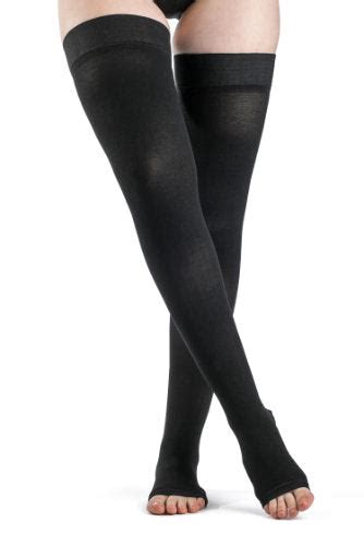 Sigvaris 973no Unisex Dynaven Opaque 30 40 Mmhg Thigh High Open Toe