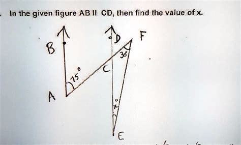 Solved In The Given Figure Ab Is Parallel To Cd Then Find The Value