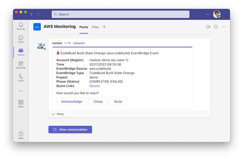 monitoring aws codebuild marbot