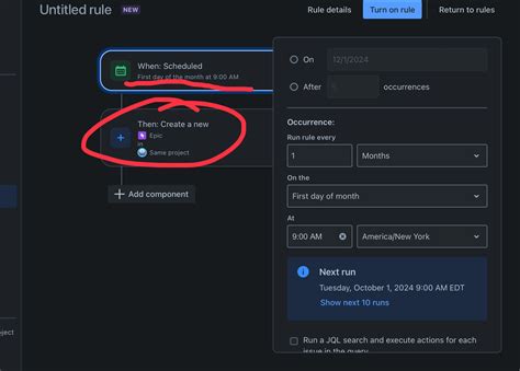 solved how to create epic automatically for every 1 month