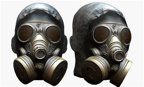 gas mask protection plastic black 3d model turbosquid 2037035