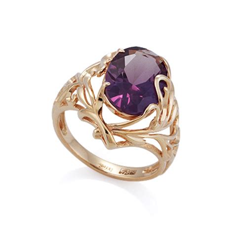 Перстень с александритом (синтетическим) - ювелирные украшения магазина ...