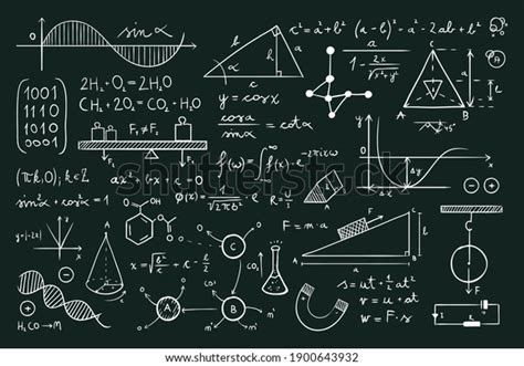 Geometric Math Physics Formulas Vector стоковая векторная графика без лицензионных платежей