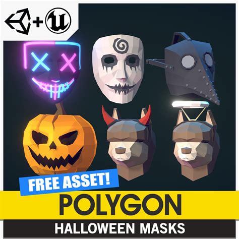 Polygon Free Halloween Horror Masks Synty™ Official Store Synty Store