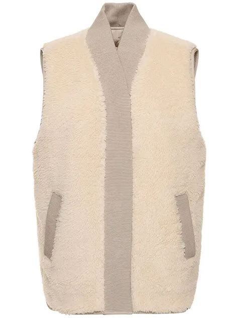 Varley Covey Reversible Quilted Vest Greybeige Editorialist