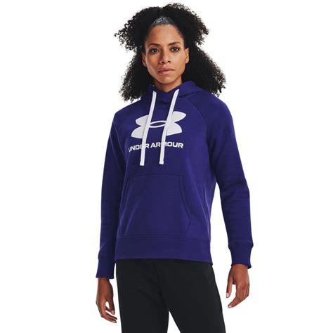 Under Armour Womens Rival Fleece Logo Training Hoodie Sonar Bluewhite Shop Today Get It