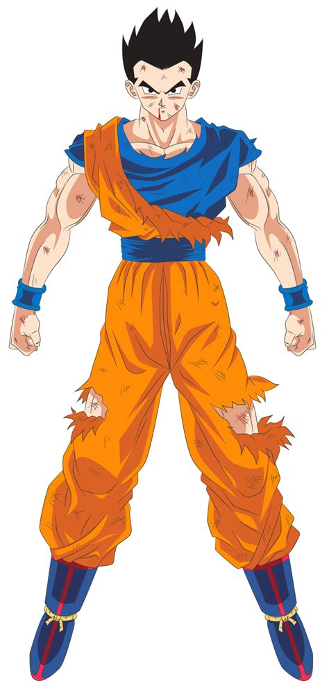 Adult Gohan In Intense Battle In Anime Style 63062185 Png