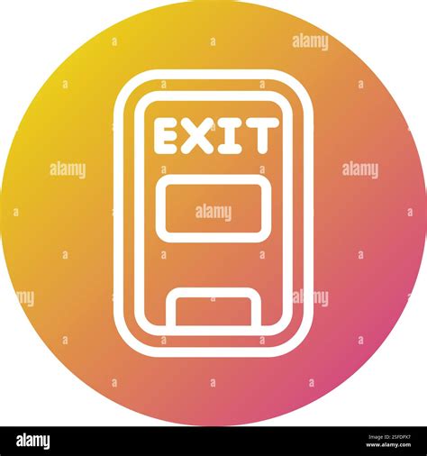 Emergency Exit Vector Icon Design Illustration Stock Vector Image Art Alamy