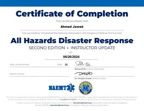 Ahmed Jawad On Linkedin Thank You National Association Of Emergency Medical Technicians