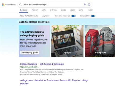 bing ai 구매 가이드 귀찮은 비교 대신해주기 디자인 나침반