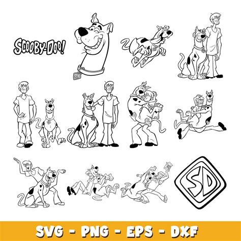 Scooby Doo Coloring Svg Scooby Doo Bundle Svg Cartoon Svg Dreamsvg