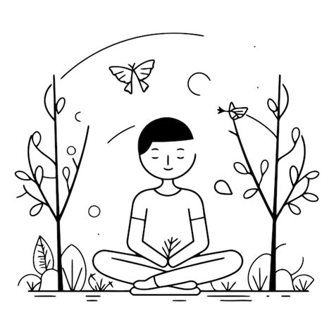 Vectores E Ilustraciones De Meditacion Colorear Para Descargar Gratis