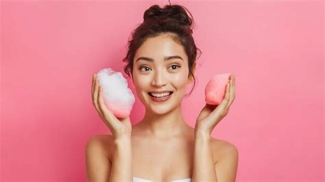 Premium Photo Pink Sponge With Foam