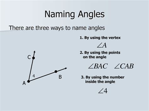 How Do You Name An Angle