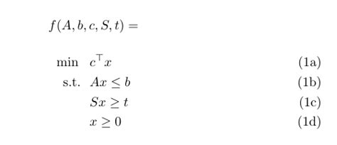 math mode horizontal offset of line before align environment tex