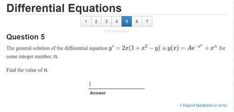 Solved Differential Equations Answer Saved Question The Chegg