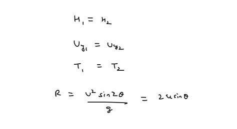 SOLVED Trajectories Of Two Projectiles Are Shown In Figure Let T And T Be The Time Periods