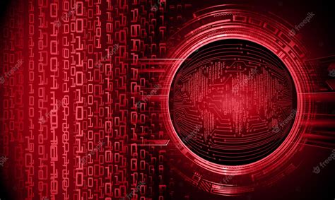 Premium Vector World Binary Circuit Board Future Technology Blue Hud Cyber Security Concept