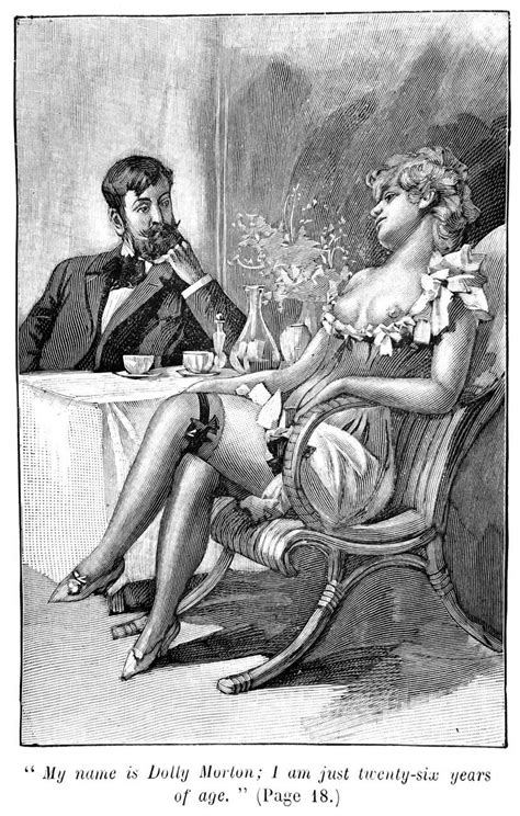 Rule 34 1900s Breasts Breasts Out Caption Corset Dolly Morton Engraving Hatching Art