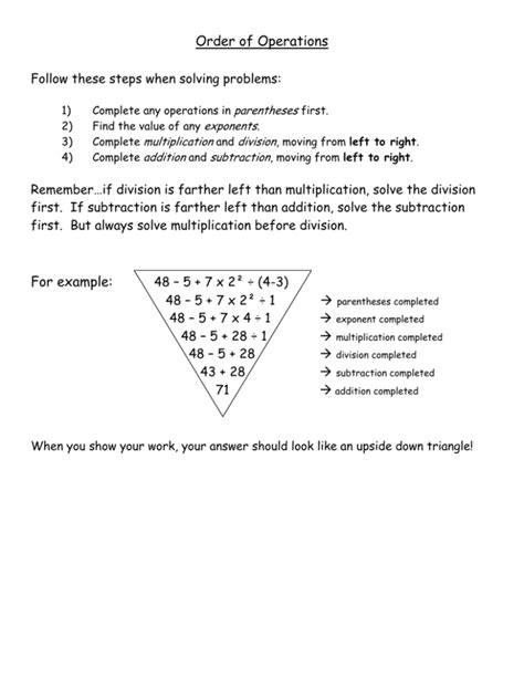 Order Of Operations Worksheet PEMDAS BODMAS Order Of Operations Worksheet PEMDAS BODMAS