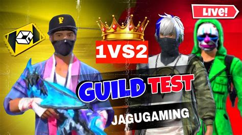 Guild Test 🎯 1 Vs 2 🥵 Guild Fest Live Custom New Update Free Fire