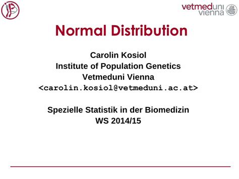 Pdf Normal Distribution I122server Vu Wien Ac Ati122server Vu Wien