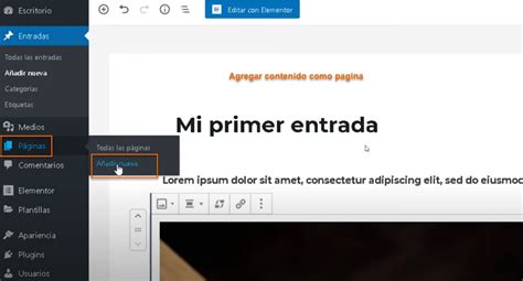 Agregar Y Editar El Contenido En Tu Sitio Web De Wordpress Miprimerclic