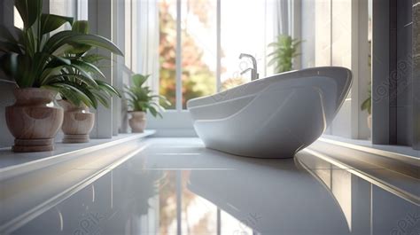 욕실 인테리어의 현대적인 흰색 욕조 멋진 근접 촬영 3d 렌더링 현대적 배경 테리 배경 내부 배경 이미지 Hd 현대적 테리 내부 배경 사진 무료 다운로드