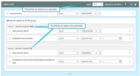 Create Complex Filters Using Filter Groups