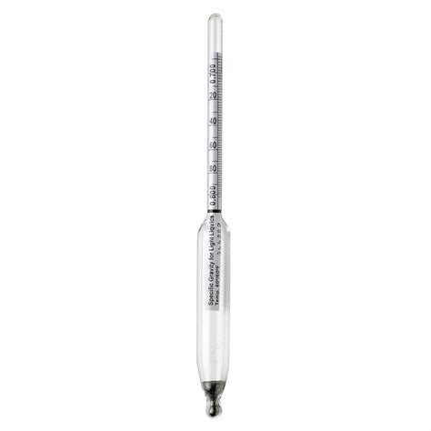 Specific Gravity Hydrometers 0 700 To 1 000 Plain Form 0 010 Scale Div 150mm Length H5760