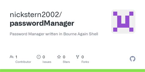Github Nickstern2002 Passwordmanager Password Manager Written In