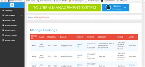 Tourism Management System Using Php With Source Code Source Code And Projects