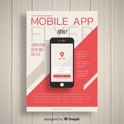 Free Vector Flat Application Brochure Template Free Vector Flat Application Brochure Template