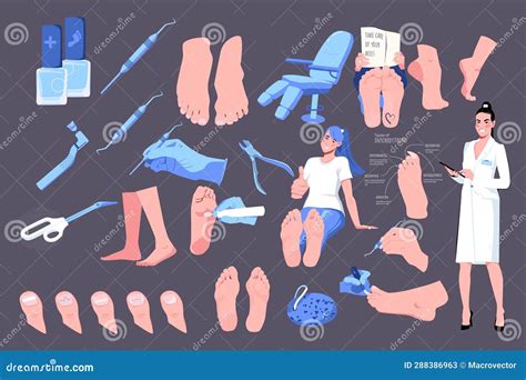 Podiatry Foot Disease Infographics Vector Illustration Cartoondealer