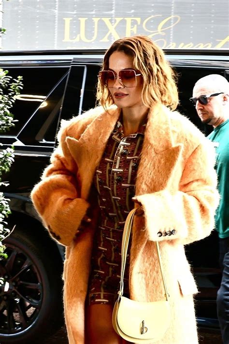 Rita Ora Stuns In Vibrant Orange Ensemble At Met Gala Fitting In New York 05 02 2024 • Celebmafia