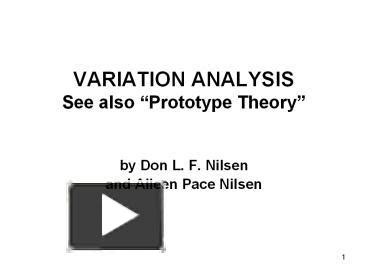 PPT VARIATION ANALYSIS See Also PowerPoint Presentation Free To Download Id 850b9f MDc0M
