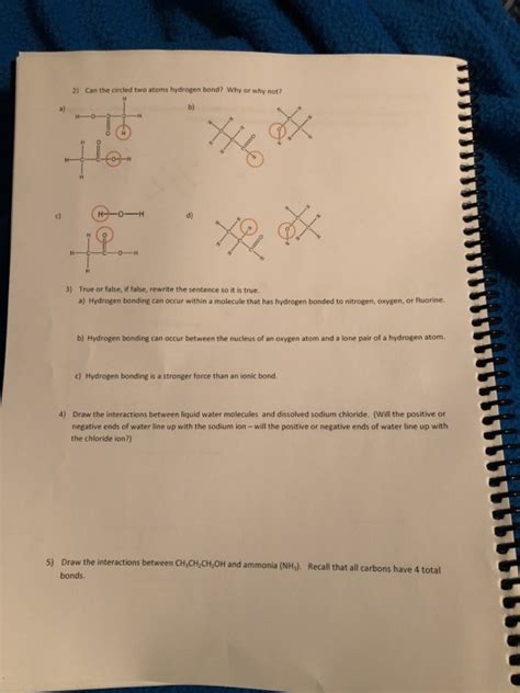 Solved Intermolecular Forces Practice 1 Draw A Correct