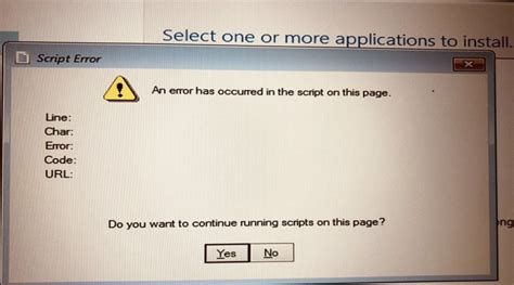 An Error Has Occurred In The Script On This Page Hta Applications Report A Script Error After