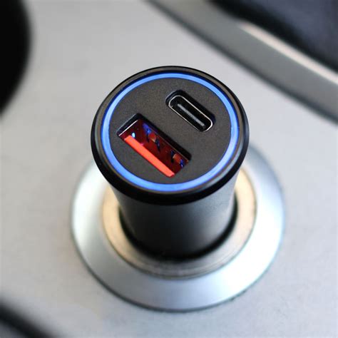 Автомобильное зарядное устройство Jamme быстрая металлическая автомобильная зарядка Usb Usb C