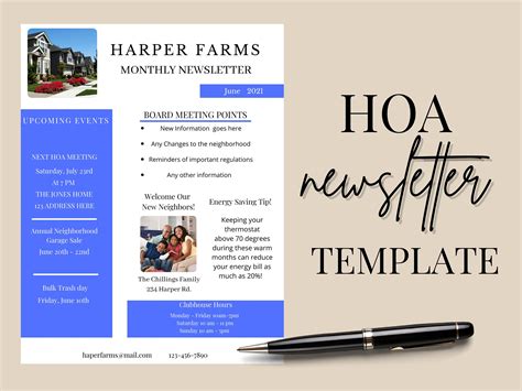 Hoa Newsletter Templates
