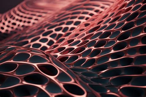 Premium Photo Metallic Wave Pattern